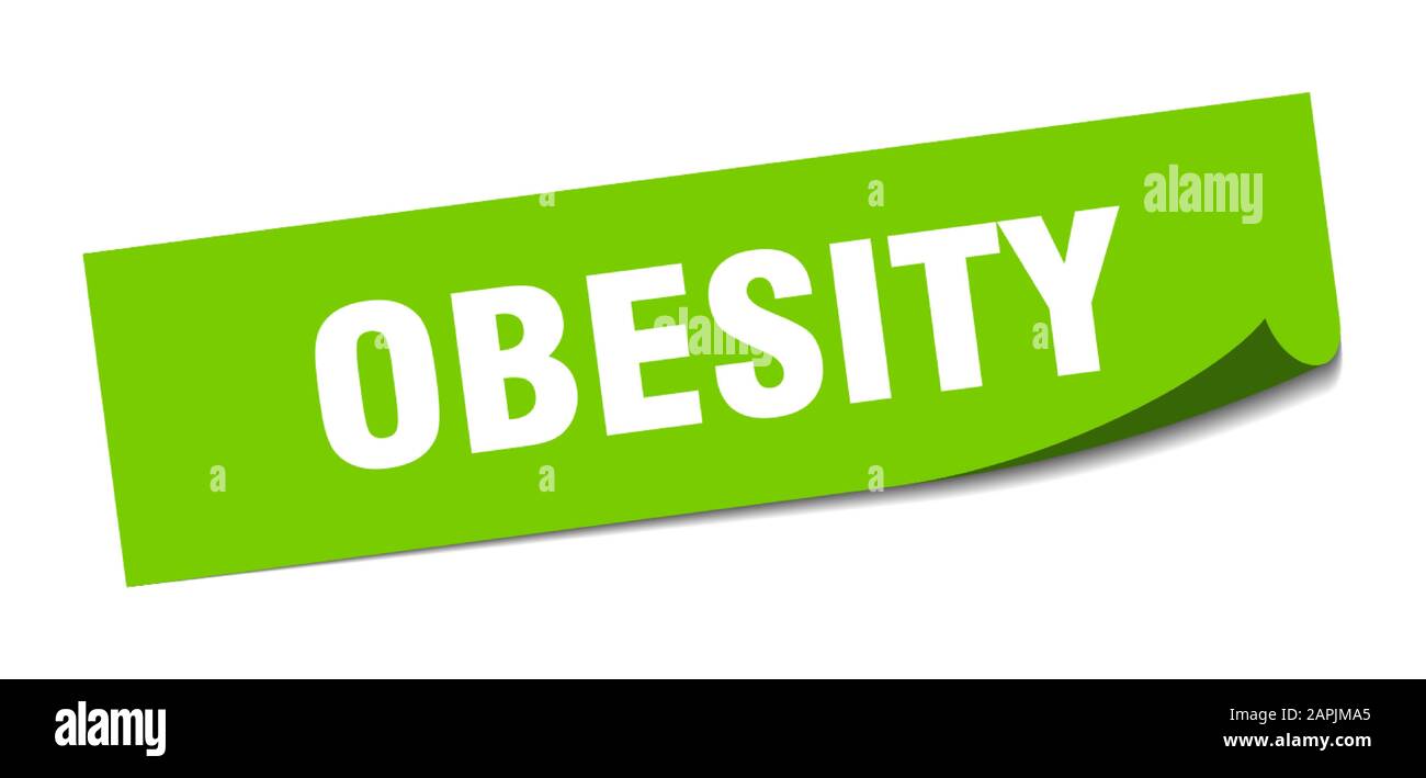 obesity sticker. obesity square sign. obesity. peeler Stock Vector ...