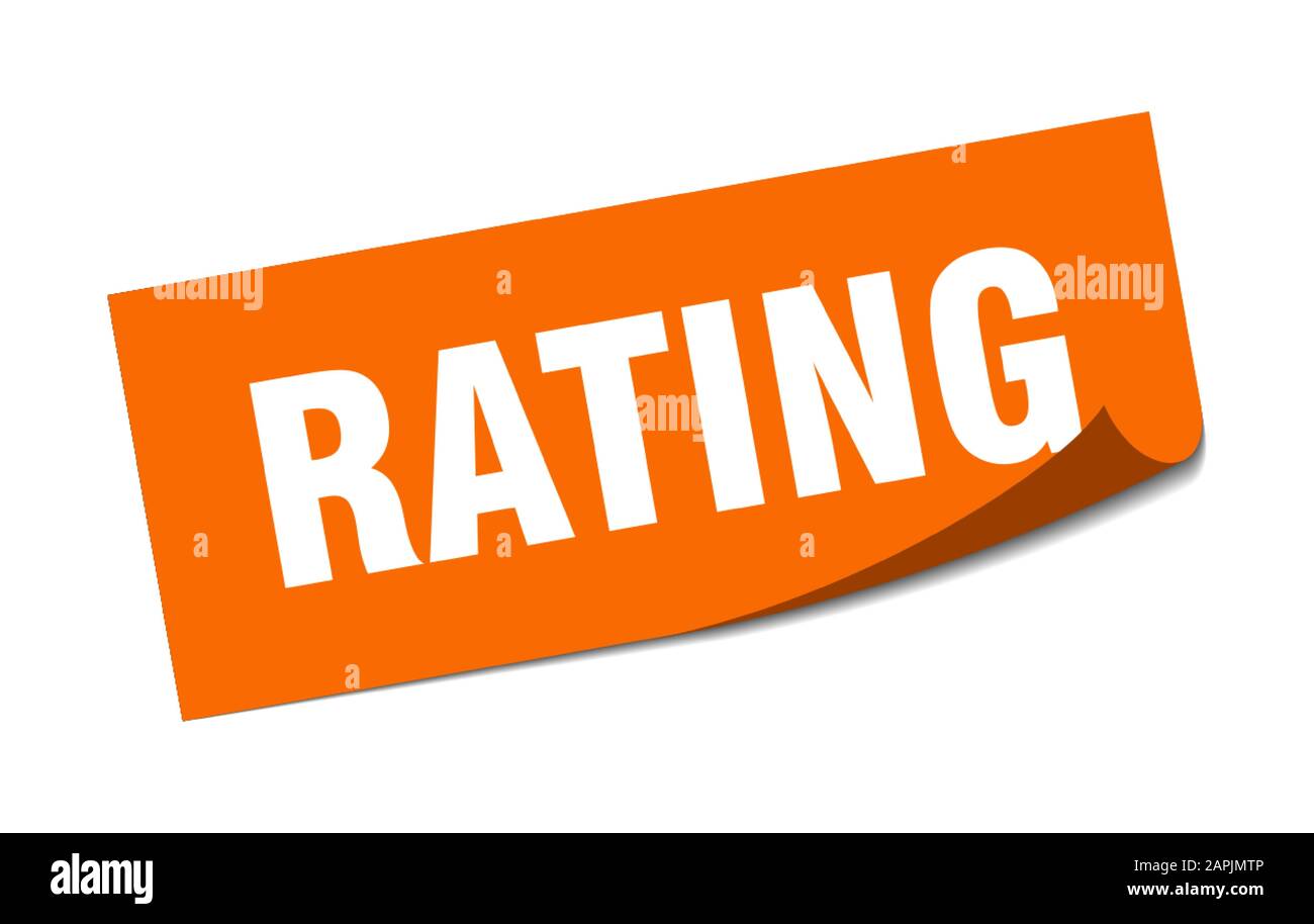 rating sticker. rating square sign. rating. peeler Stock Vector Image ...