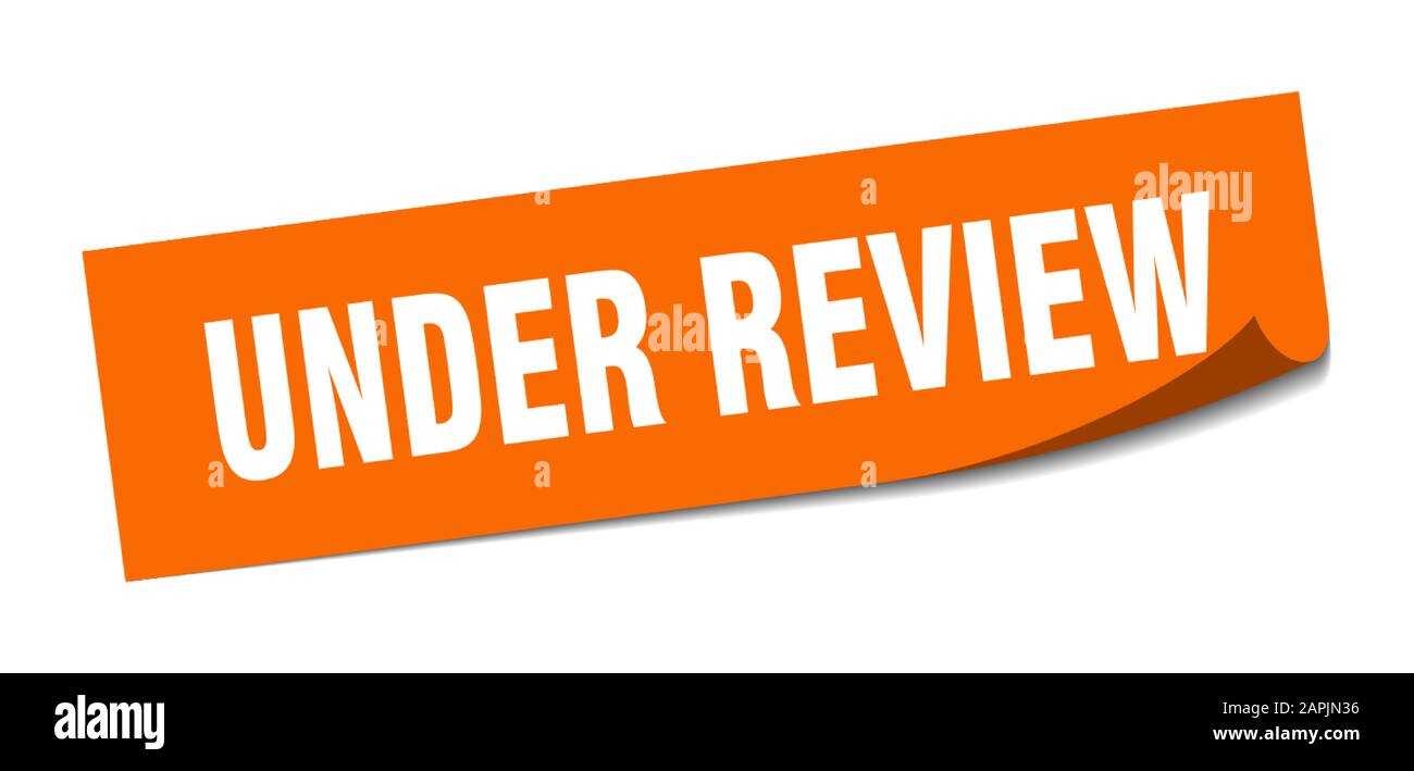 under review sticker. under review square sign. under review. peeler ...