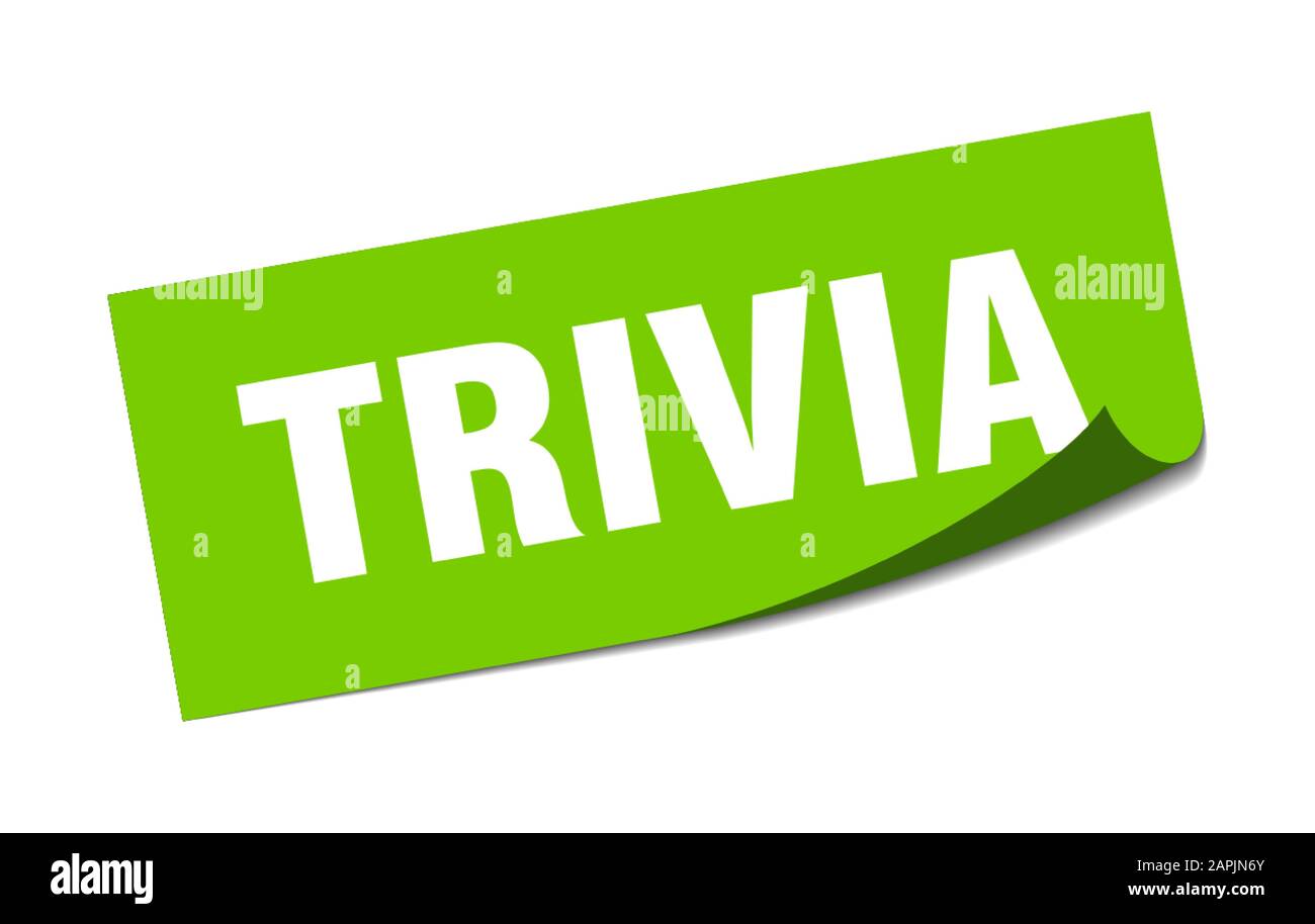 trivia sticker. trivia square sign. trivia. peeler Stock Vector Image ...