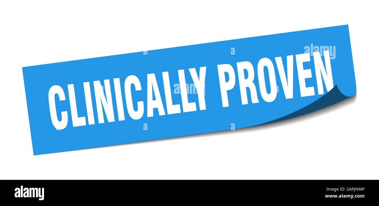 clinically proven sticker. clinically proven square sign. clinically ...