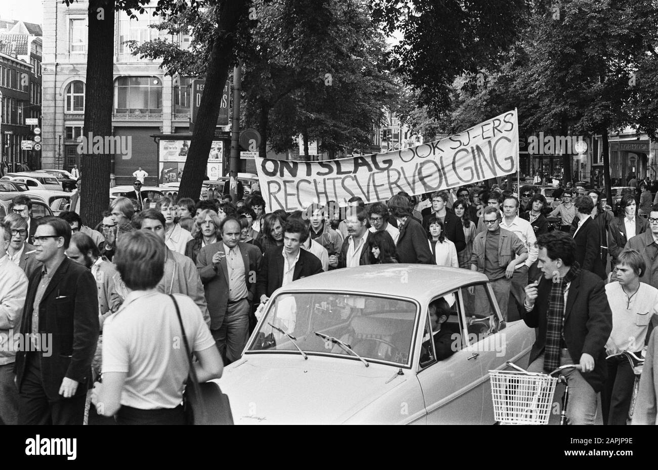 Demonstration of workers and students about mass court session related ...