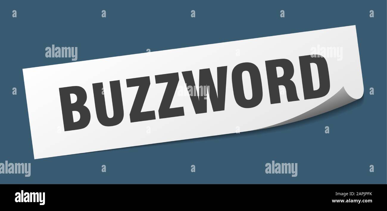 buzzword sticker. buzzword square sign. buzzword. peeler Stock Vector ...