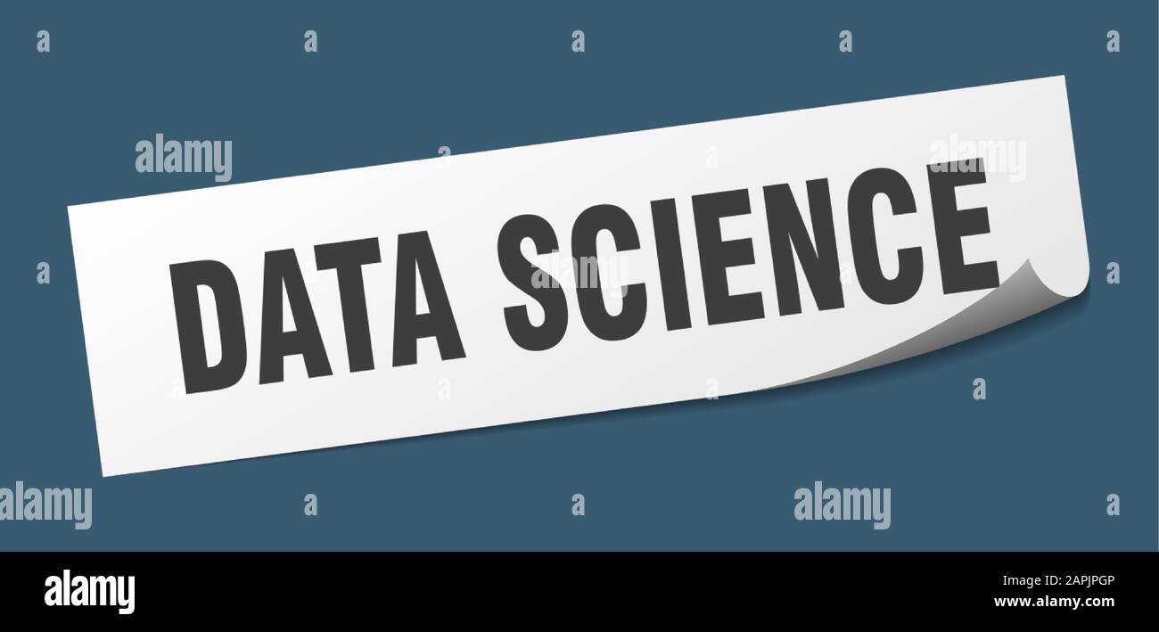 data science sticker. data science square sign. data science. peeler ...