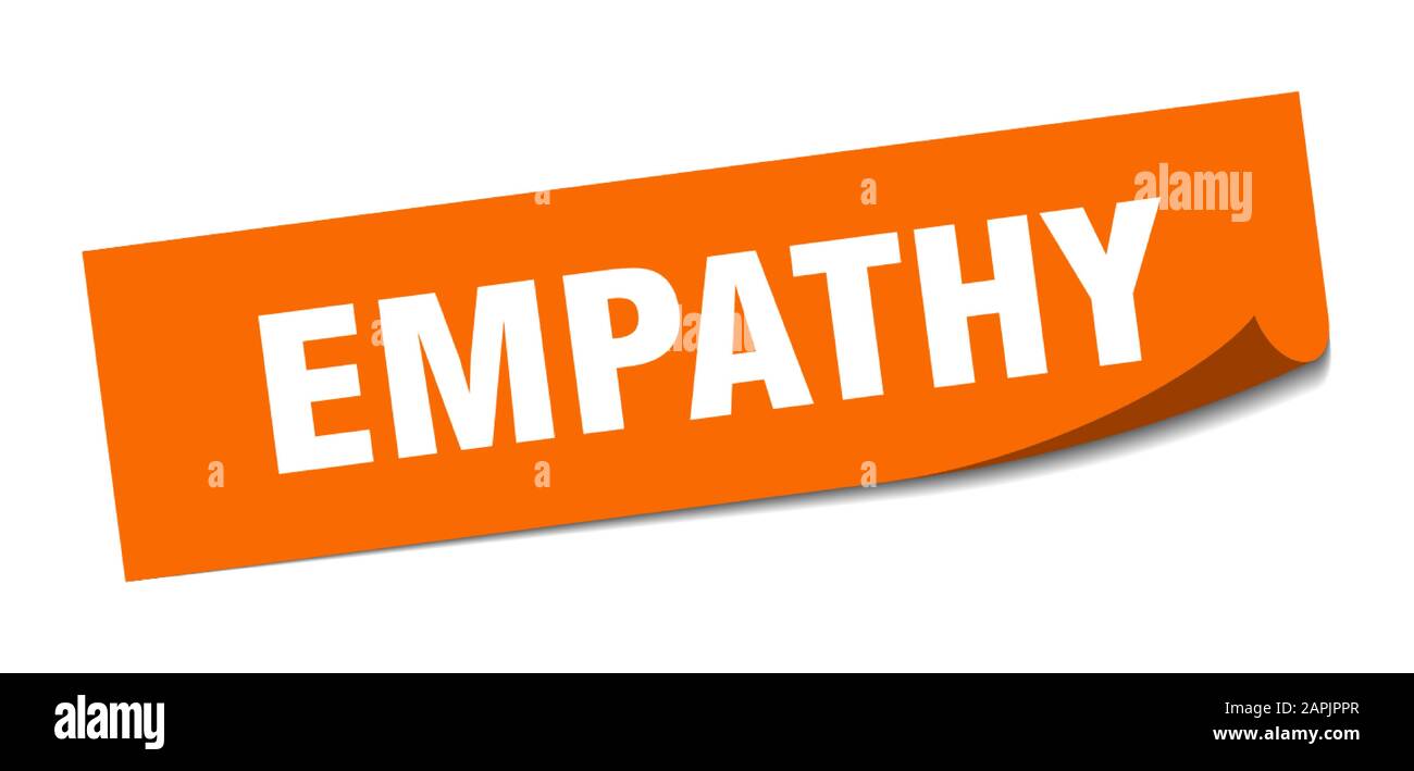 empathy sticker. empathy square sign. empathy. peeler Stock Vector ...