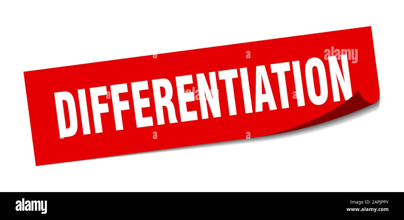 differentiation sticker. differentiation square sign. differentiation ...