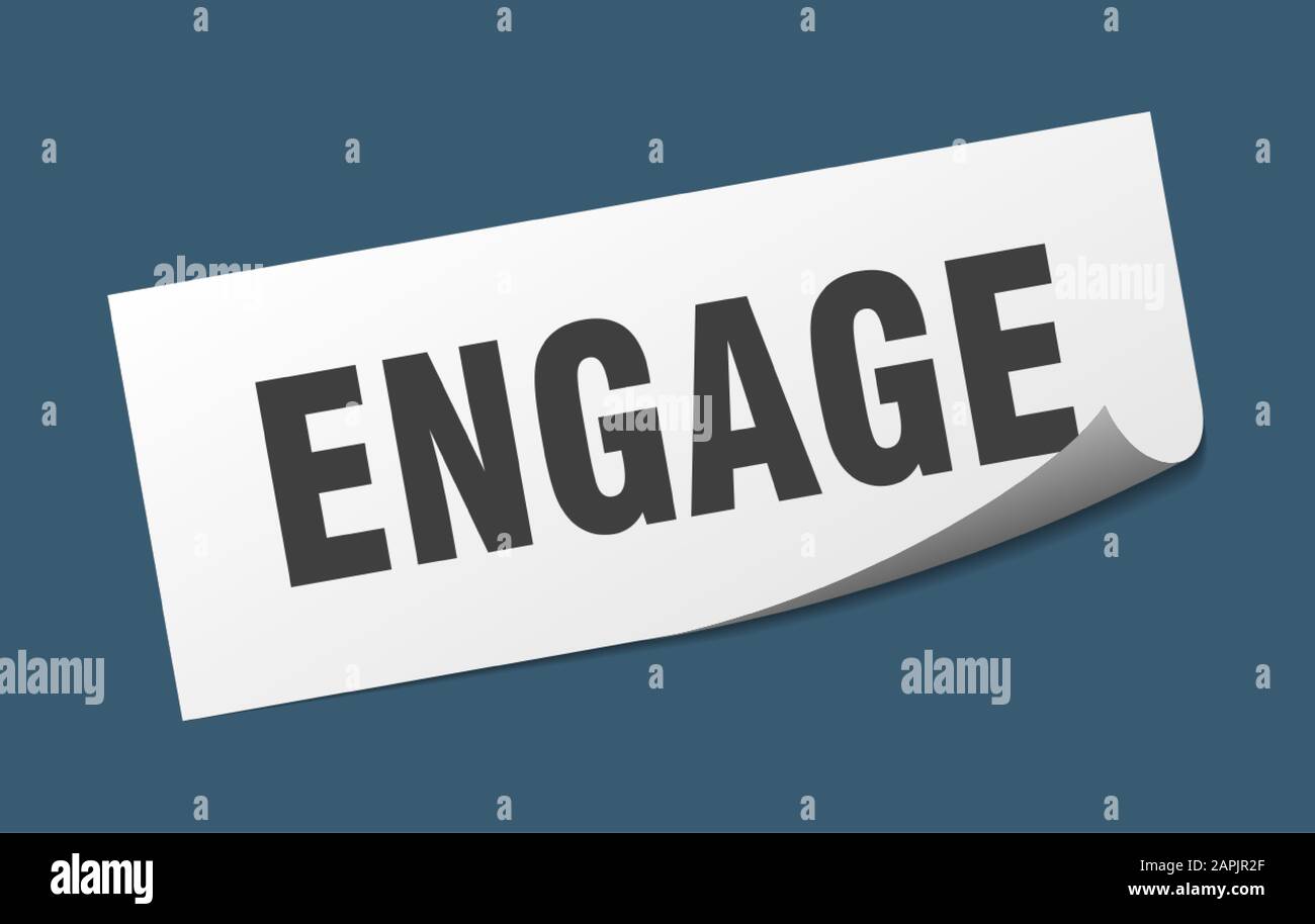 engage sticker. engage square sign. engage. peeler Stock Vector Image ...