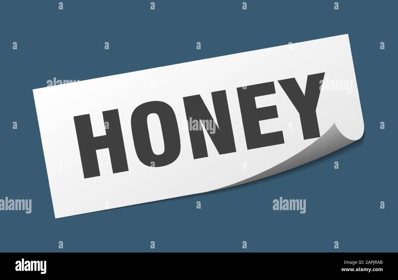 honey sticker. honey square sign. honey. peeler Stock Vector Image ...