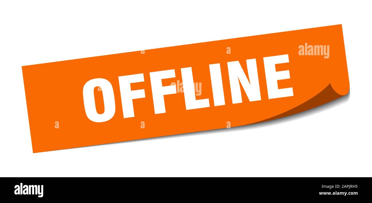 offline sticker. offline square sign. offline. peeler Stock Vector ...