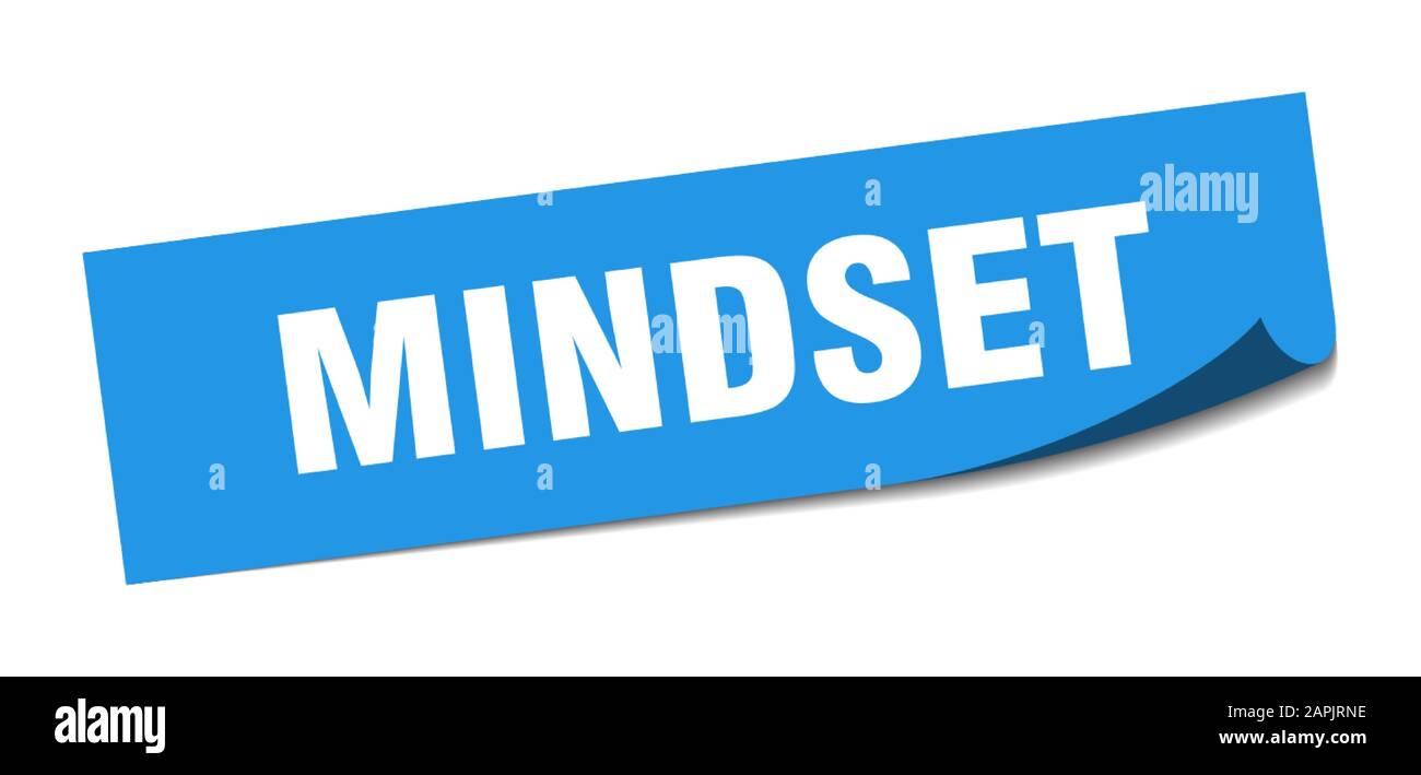 mindset sticker. mindset square sign. mindset. peeler Stock Vector ...
