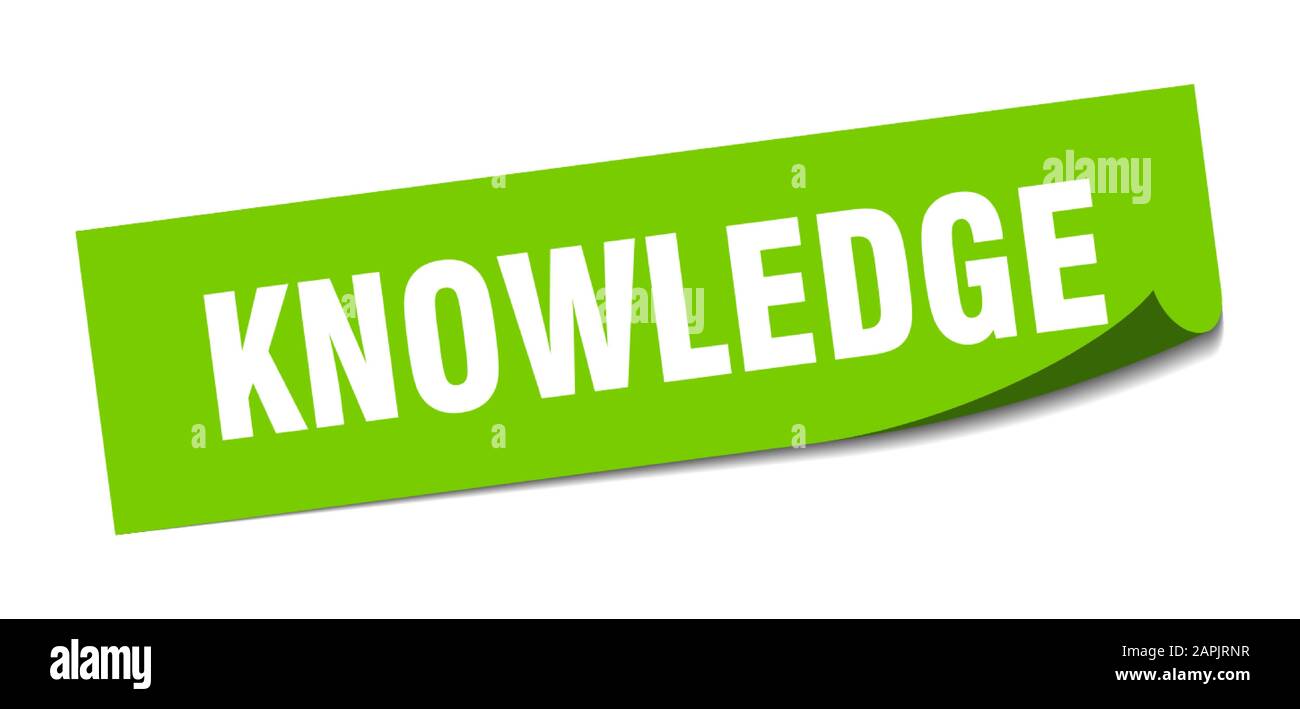 knowledge sticker. knowledge square sign. knowledge. peeler Stock ...