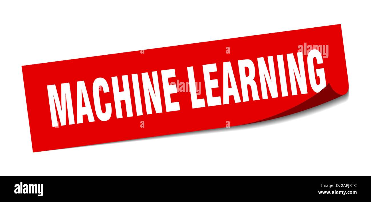 machine learning sticker. machine learning square sign. machine ...