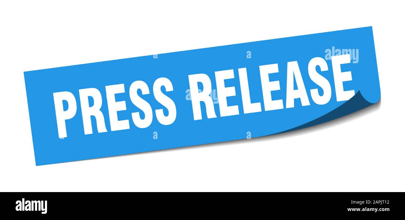 press release sticker. press release square sign. press release. peeler ...