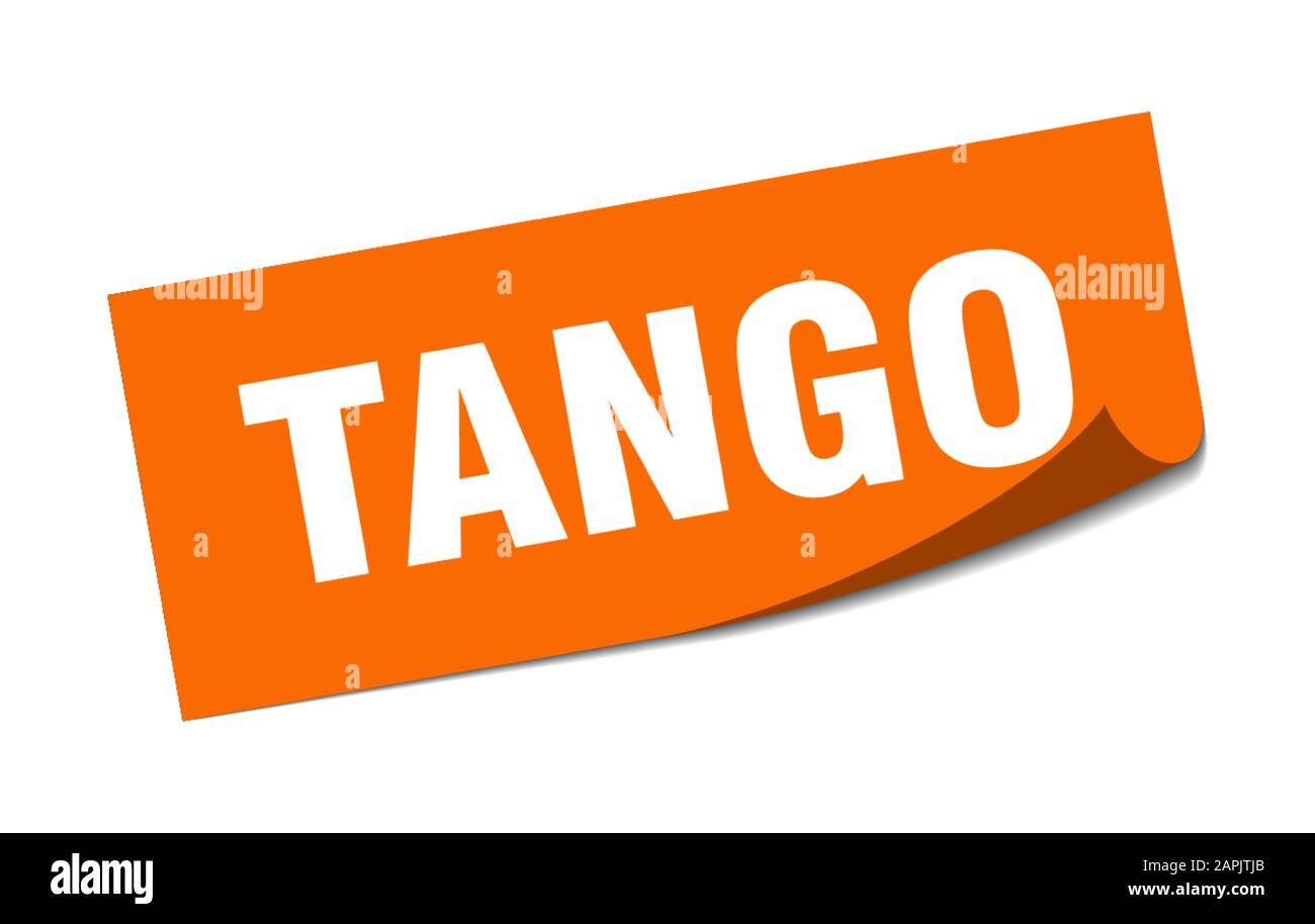 tango sticker. tango square sign. tango. peeler Stock Vector Image ...