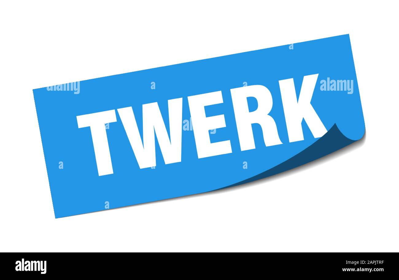twerk sticker. twerk square sign. twerk. peeler Stock Vector Image ...