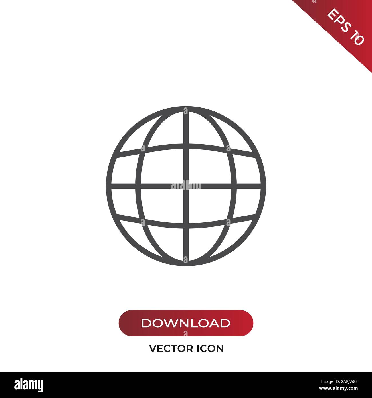 Globe icon vector. Simple globe sign in modern design style for web ...