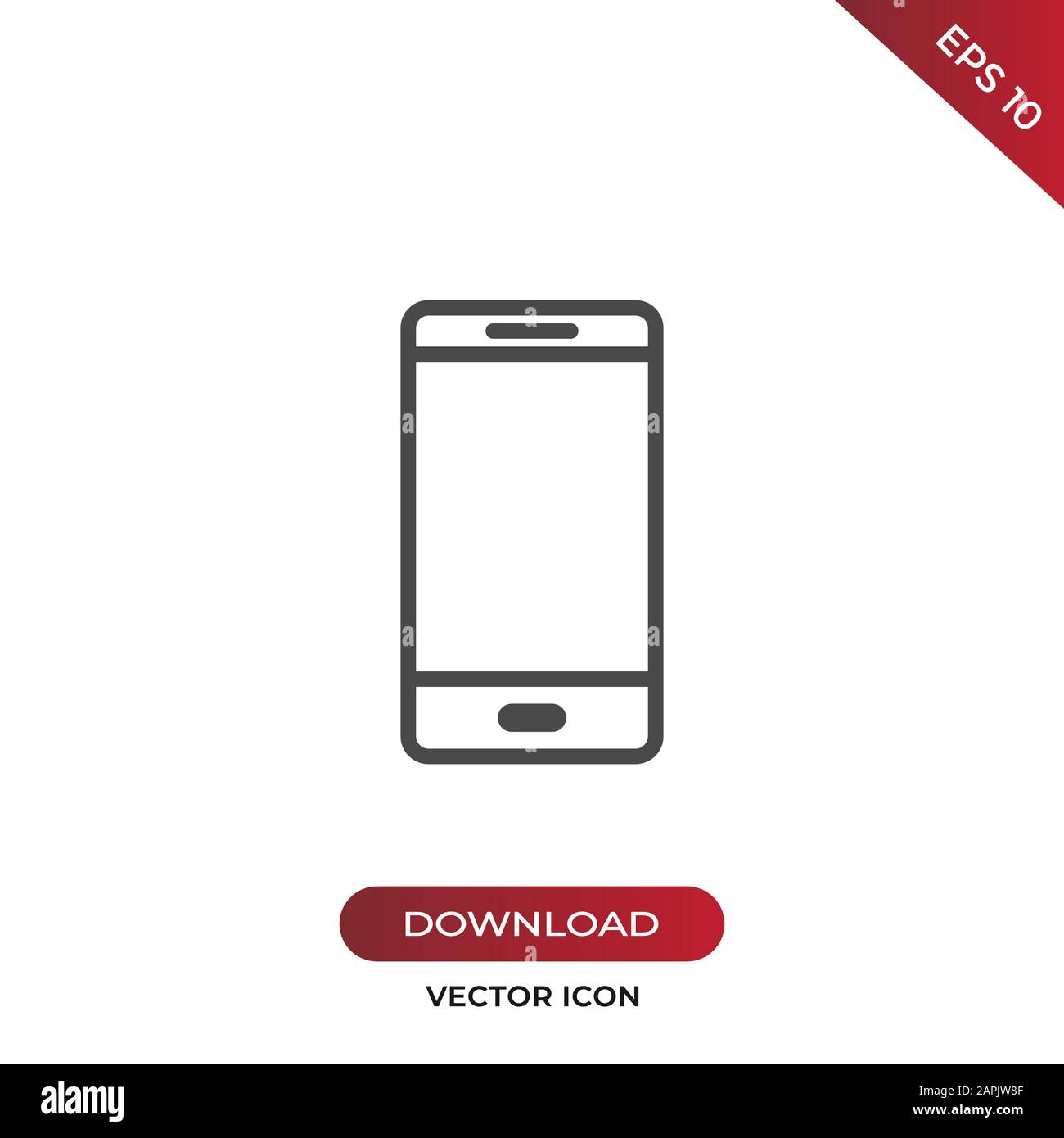 Smartphone icon vector. Simple smartphone sign in modern design style ...