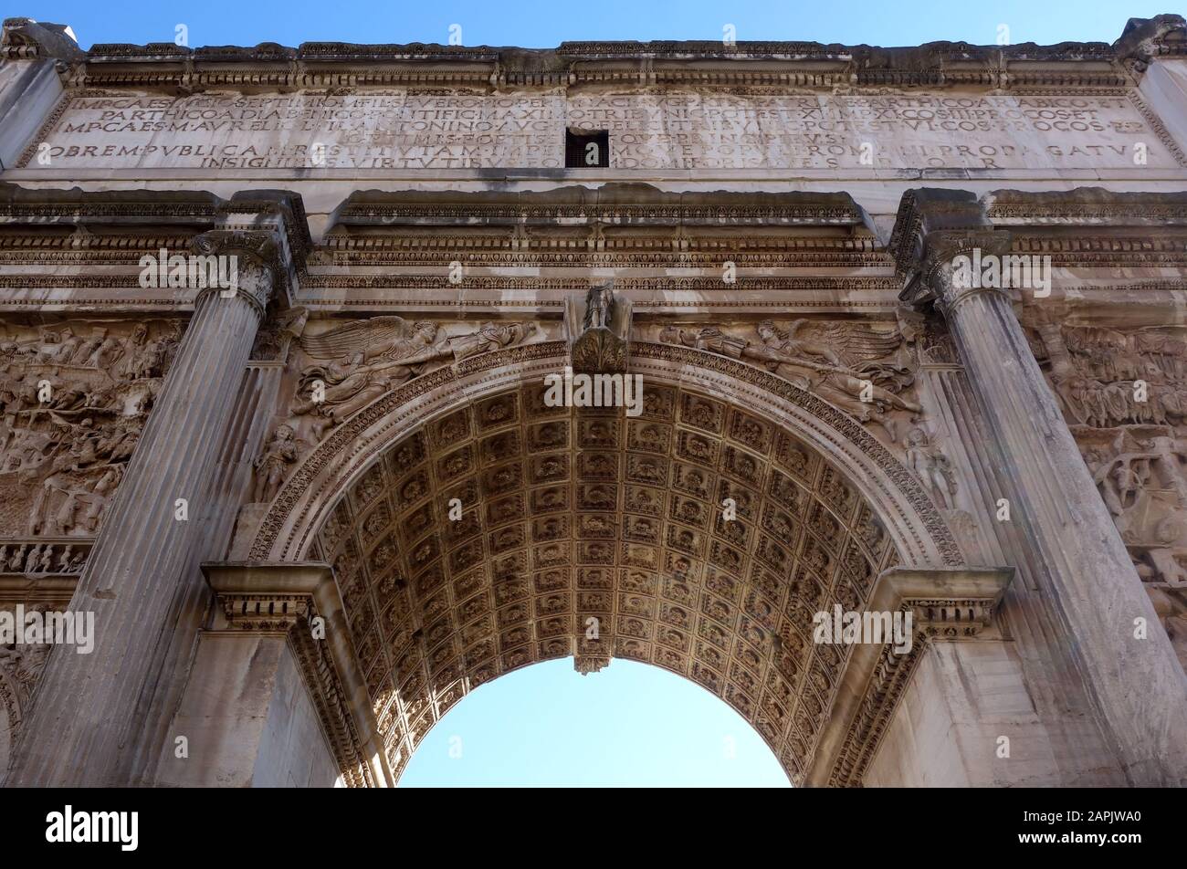 Ancient Roman Septimius Severus Arch in Rome, Italy Stock Photo - Alamy