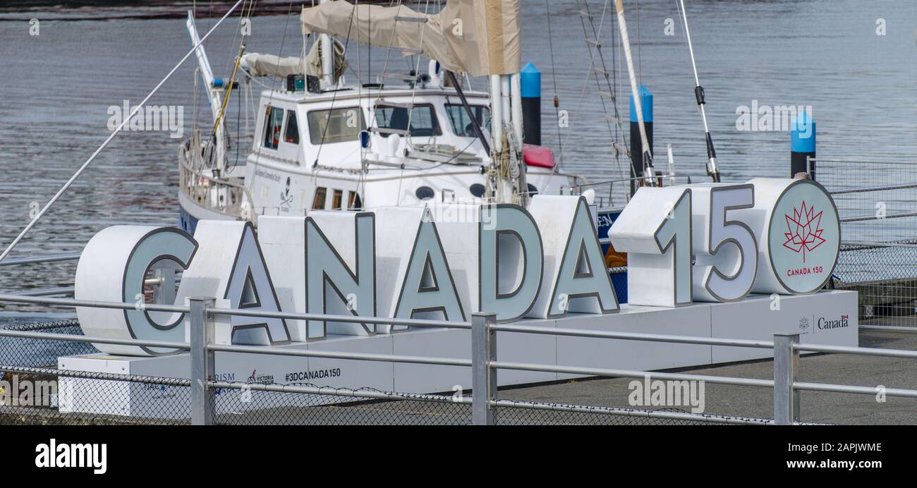 Canada 150 celebration sign hi-res stock photography and images - Alamy