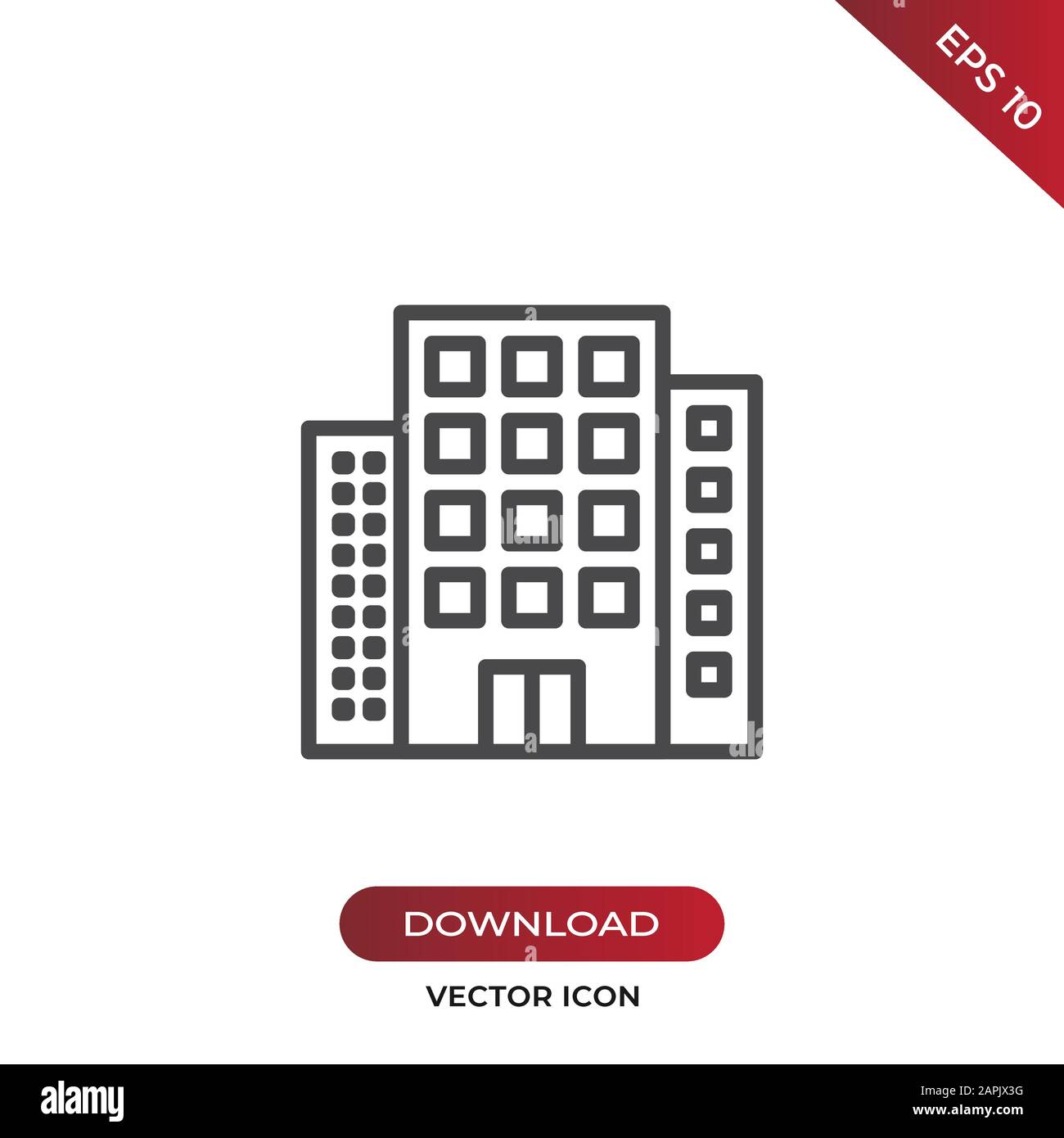 Buildings icon vector. Simple buildings sign in modern design style for ...