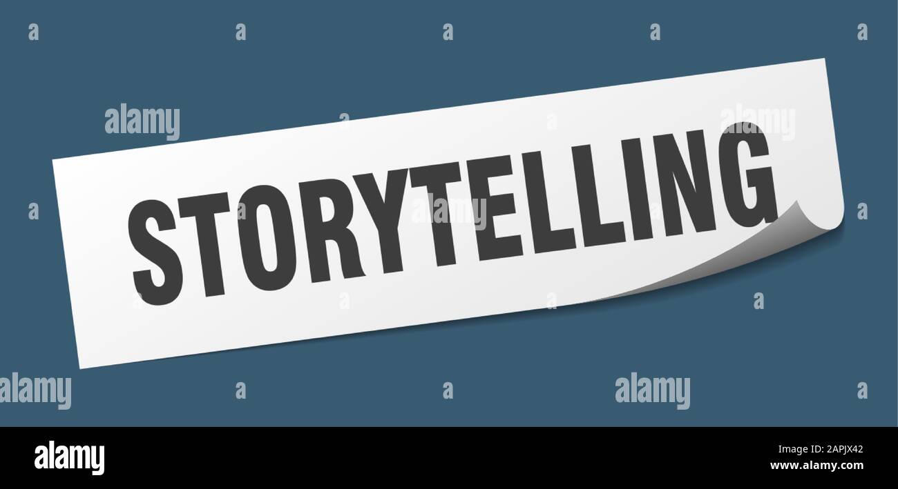 storytelling sticker. storytelling square sign. storytelling. peeler ...
