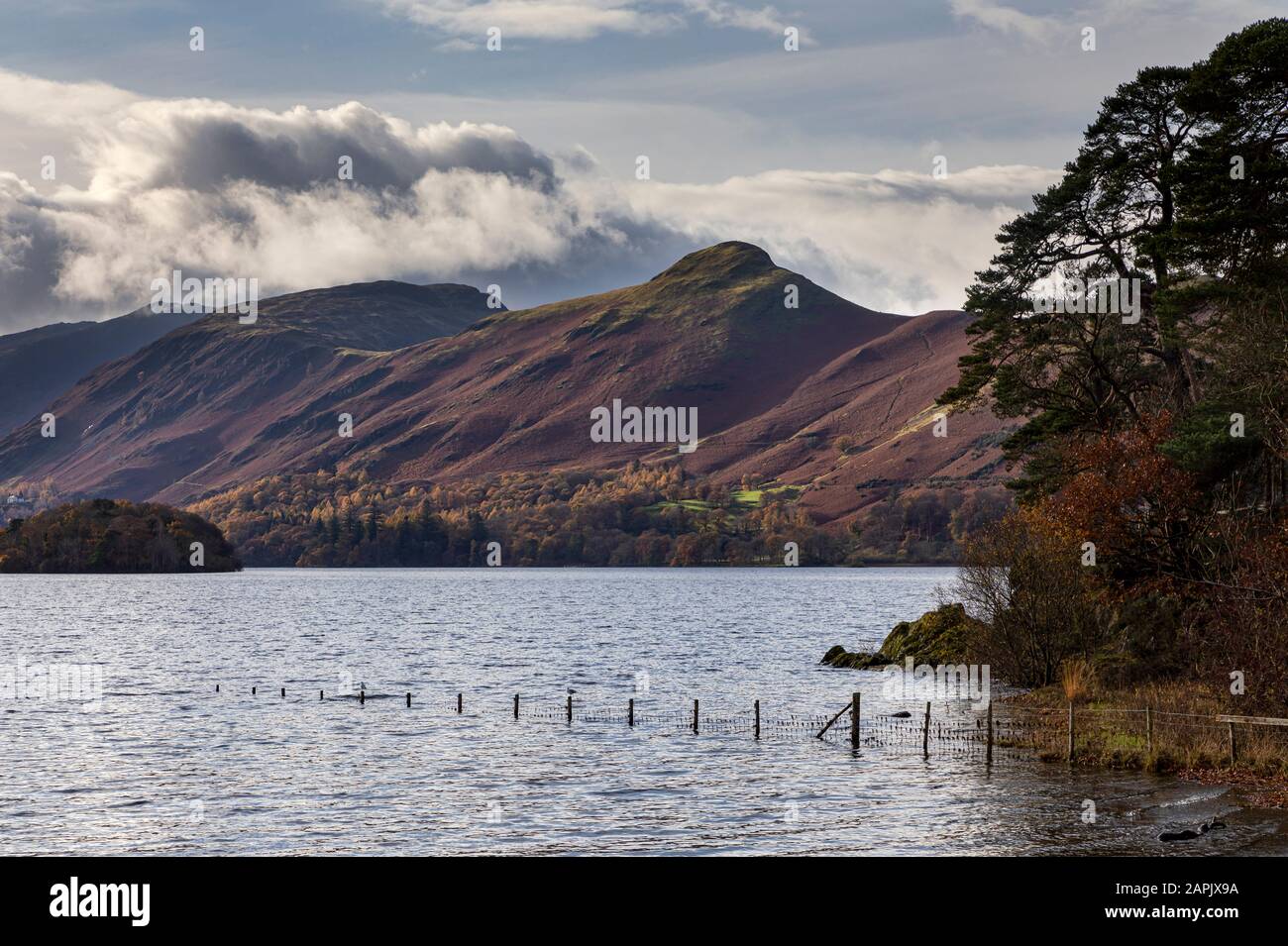 catbells across derwentwater from friars crag in autumn Stock Photo - Alamy