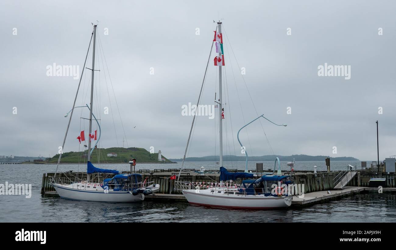 Yachts at bay, Halifax, NS, Canada Stock Photo - Alamy
