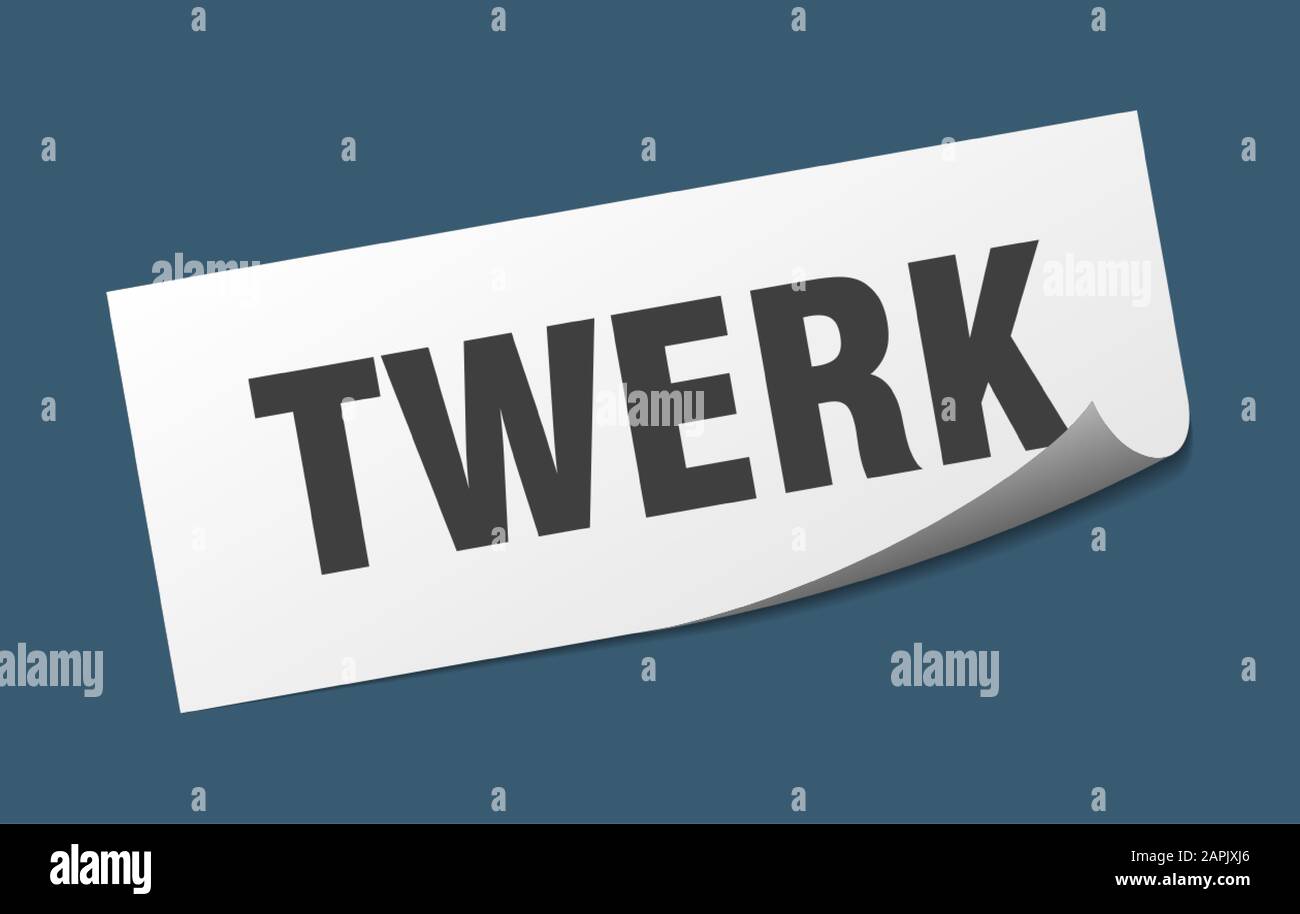 twerk sticker. twerk square sign. twerk. peeler Stock Vector Image ...