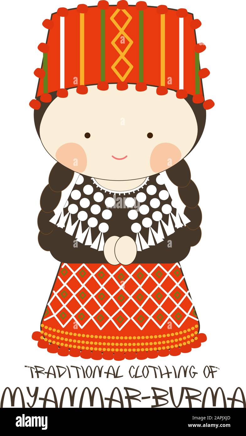 Myanmar dress Stock Vector Images - Alamy