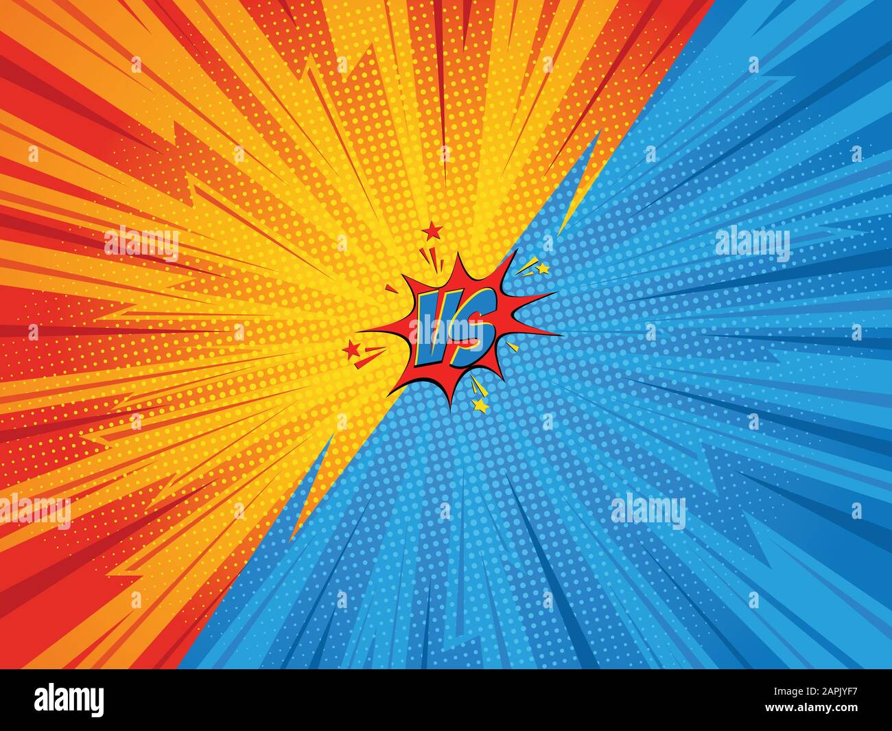 Versus vs letters , bomb explosive in comic pop art style Vector ...
