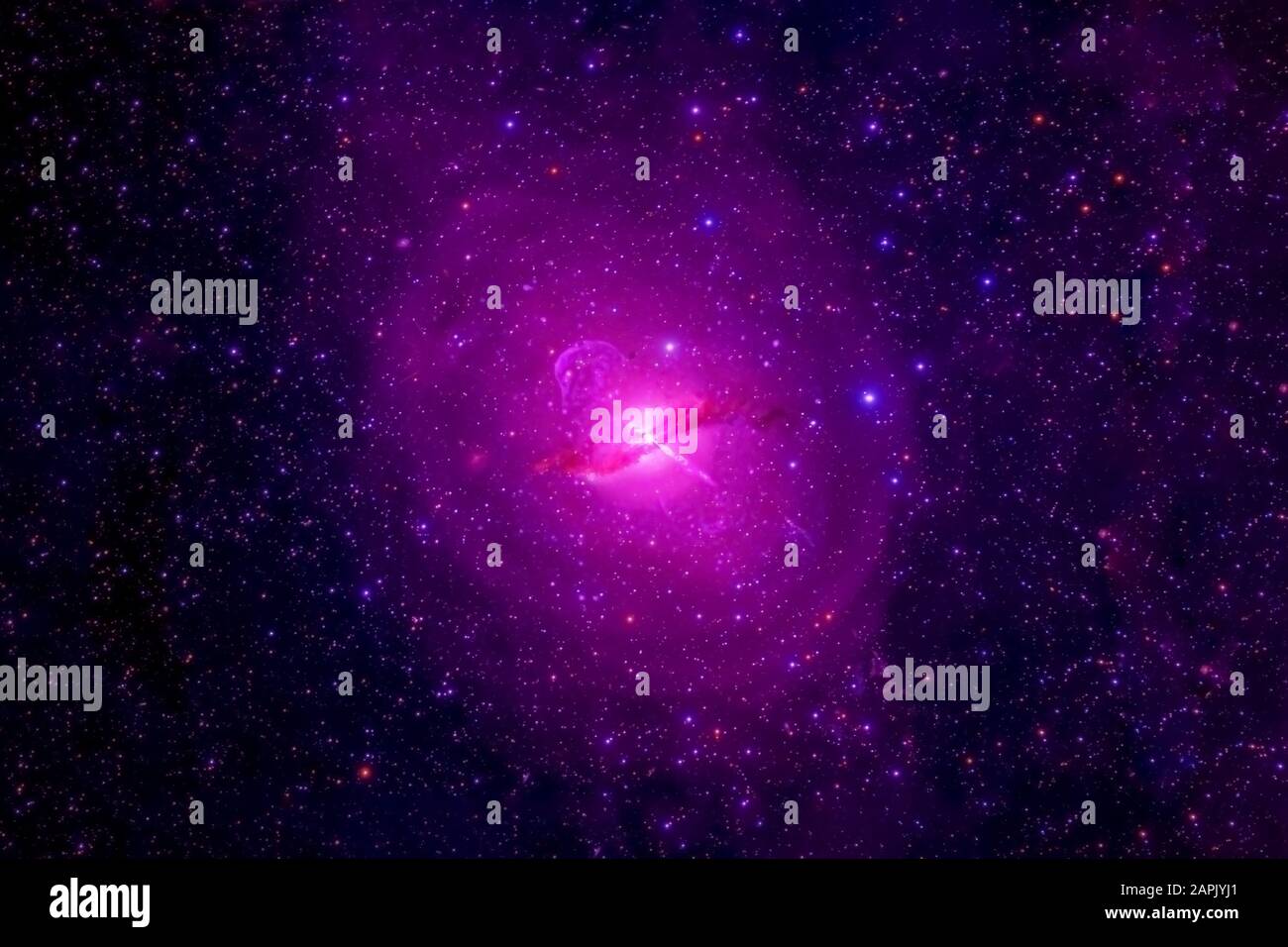 A pink galaxy in deep space. Elements of this image were furnished by ...