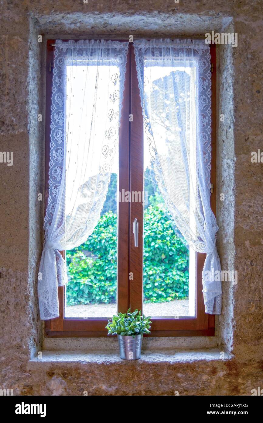 Window view in southern France Stock Photo - Alamy