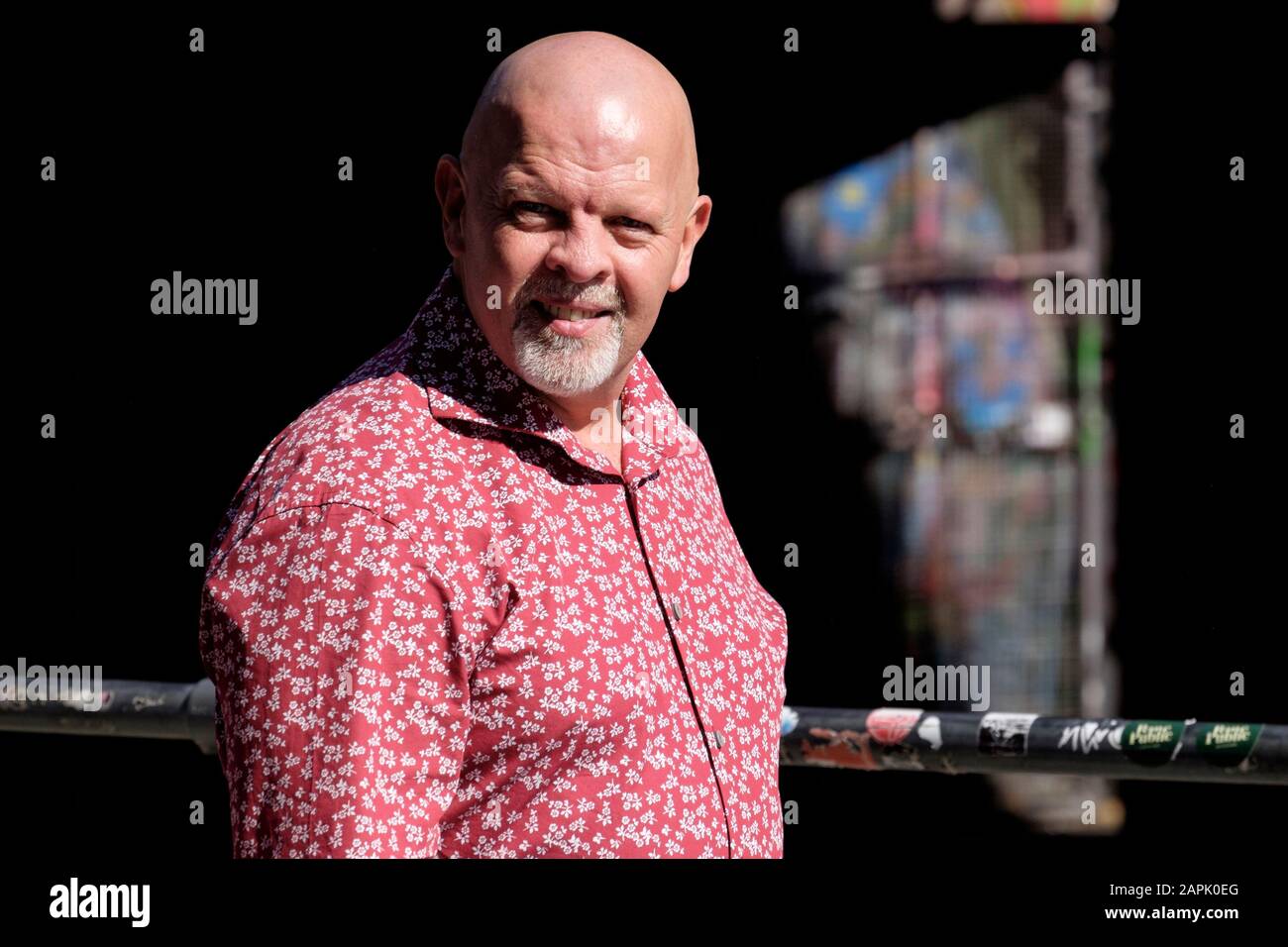 London street: male, goatee beard, bald, 40s 50s Stock Photo - Alamy