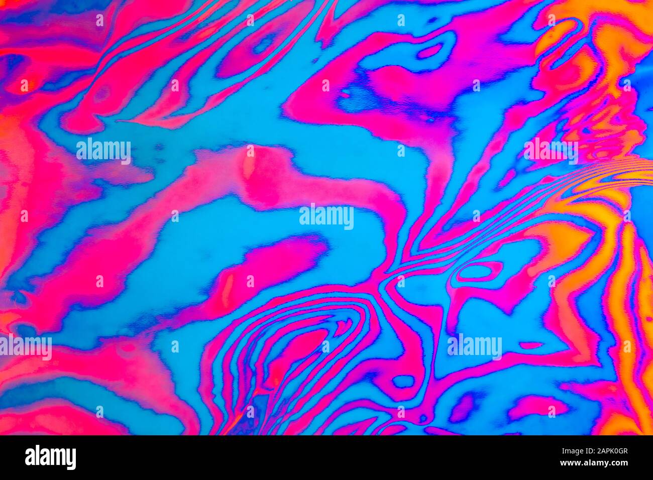 Abstract trendy neon colored psychedelic fluorescent striped zebra ...