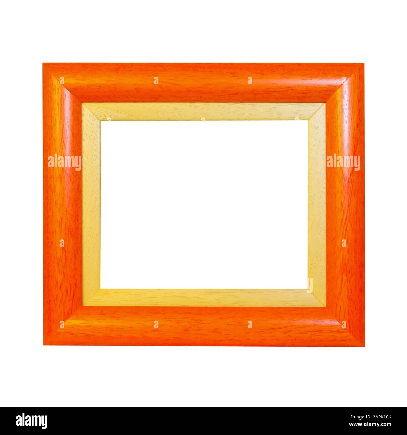 Orange photo frame isolated included clipping path Stock Photo - Alamy