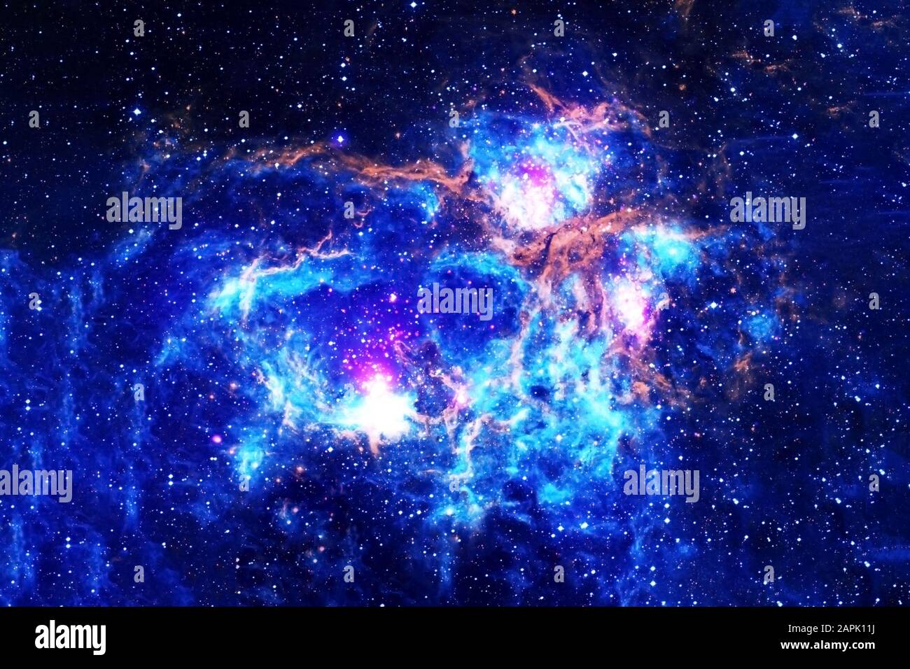 Beautiful galaxy with stars in bright colors. Elements of this image ...