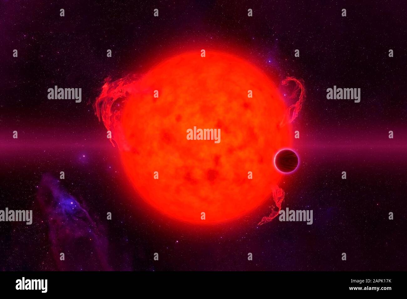 Red hot star. Elements of this image were furnished by NASA Stock Photo ...