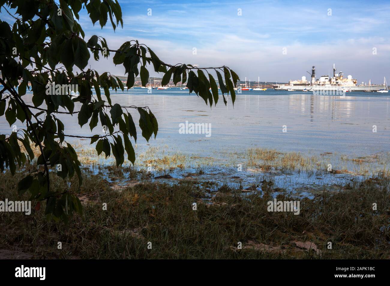 Fareham Lake in the upper reaches of Portsmouth Harbour, from Monk's ...