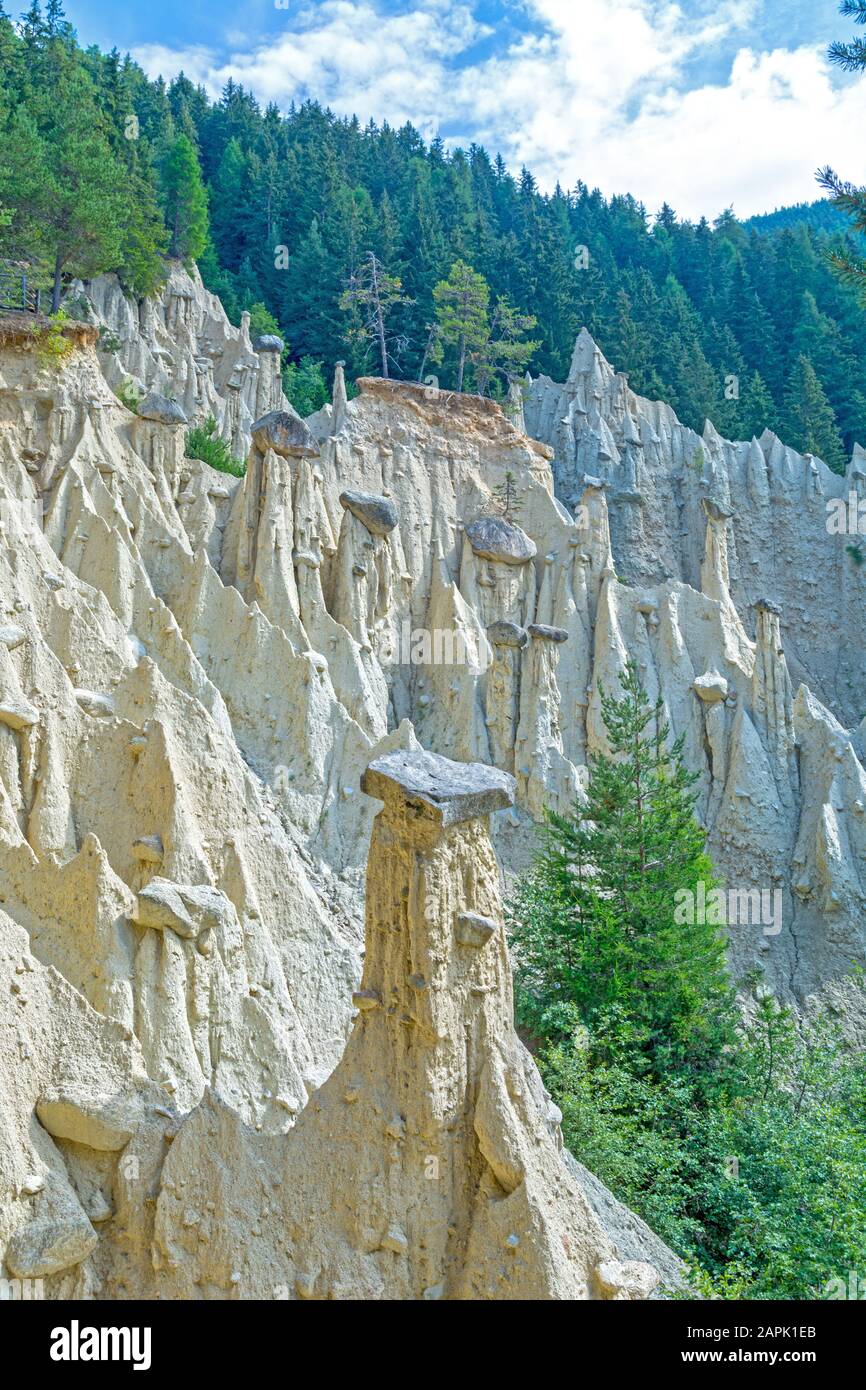 Moraine earth pyramid earth pyramids hi-res stock photography and ...