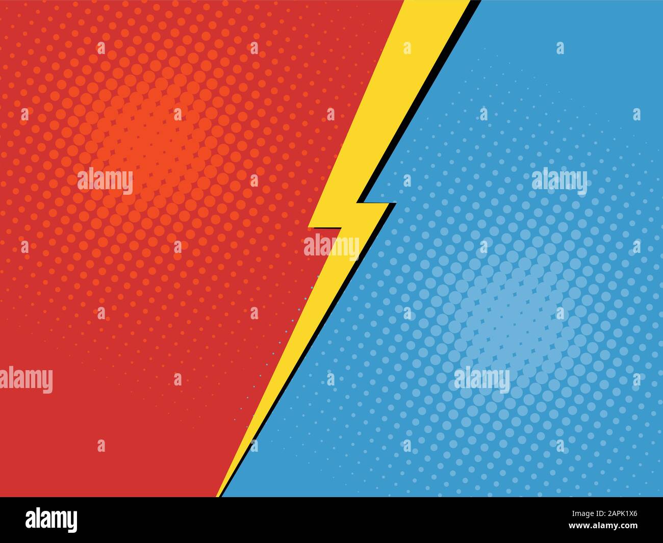 Comic book versus background. Vector illustration pop art style Stock ...