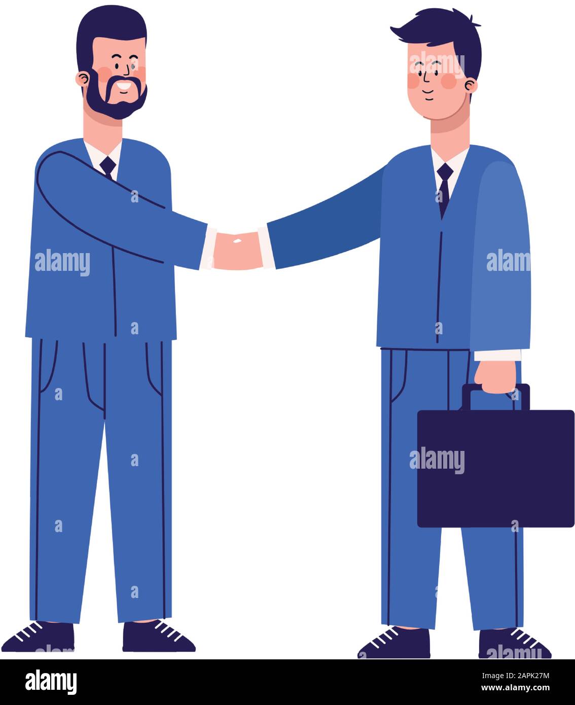 cartoon businessmen shaking hands Stock Vector Image & Art - Alamy