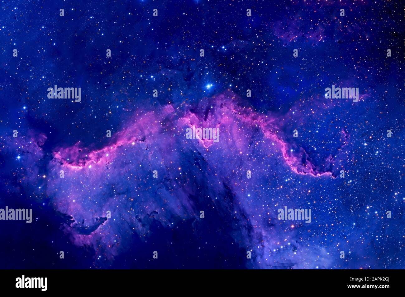 Beautiful deep space, with a bright nebula. Elements of this image were ...