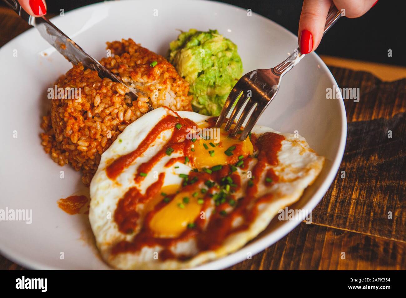 Mexican eggs rancheros hi-res stock photography and images - Alamy