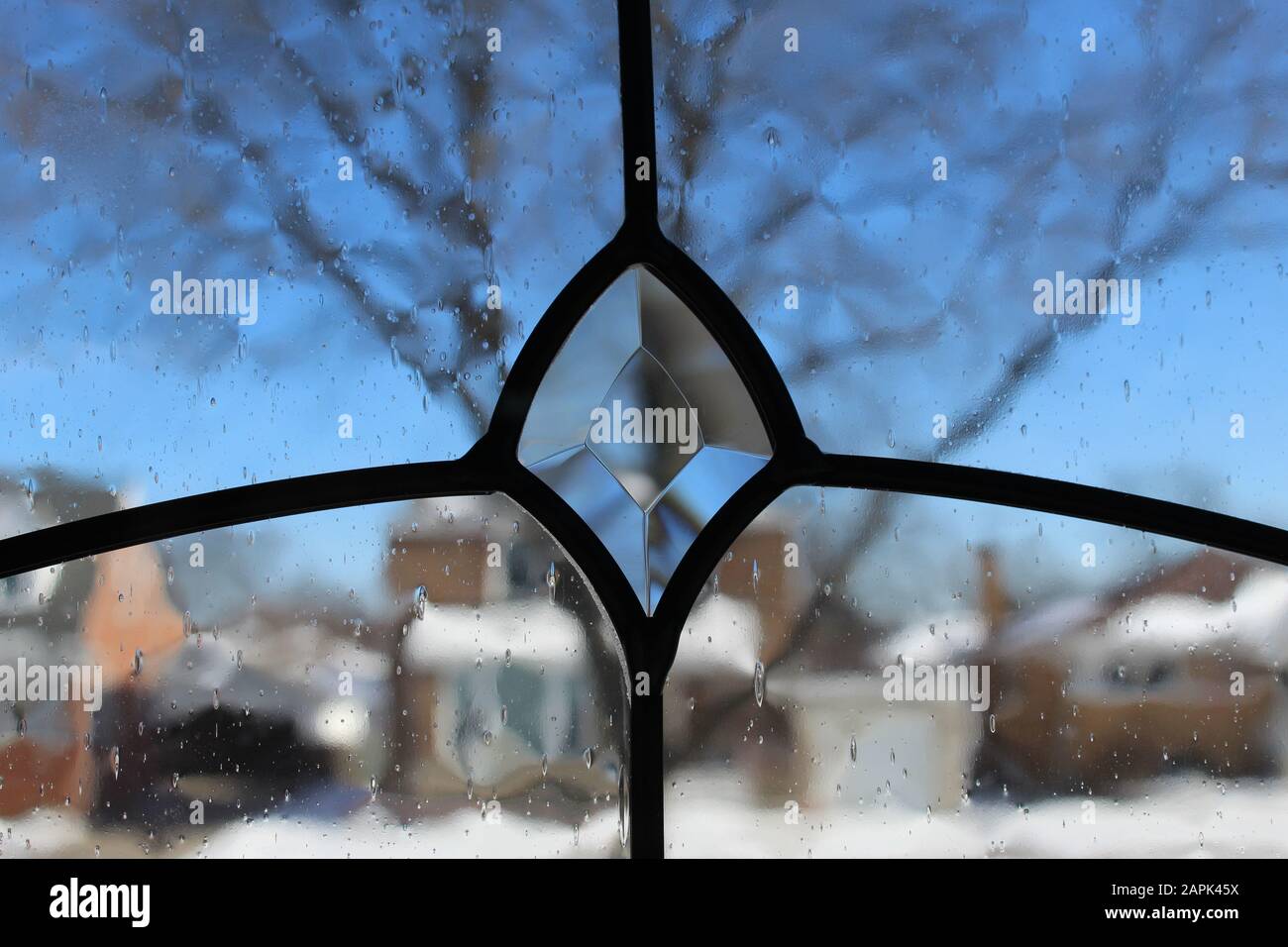 Blue stained glass window diamond hi-res stock photography and images ...