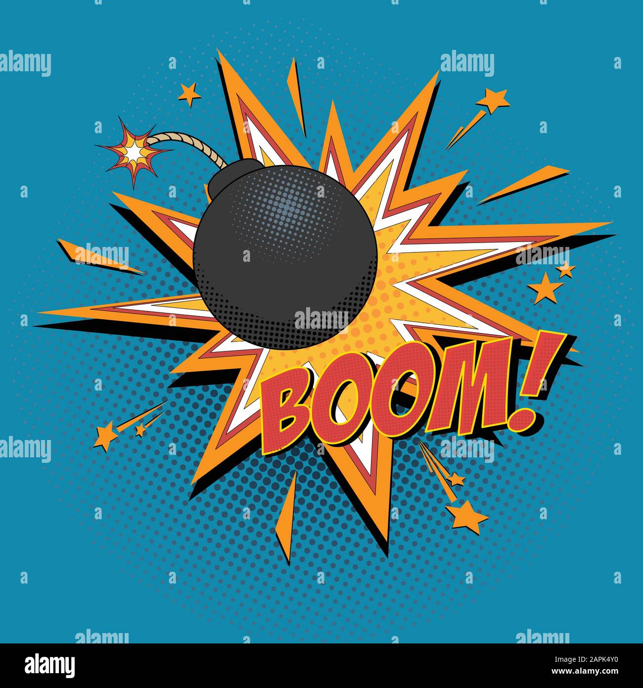 Boom comic text speech bubble. Sound effect bang cloud icon of color ...