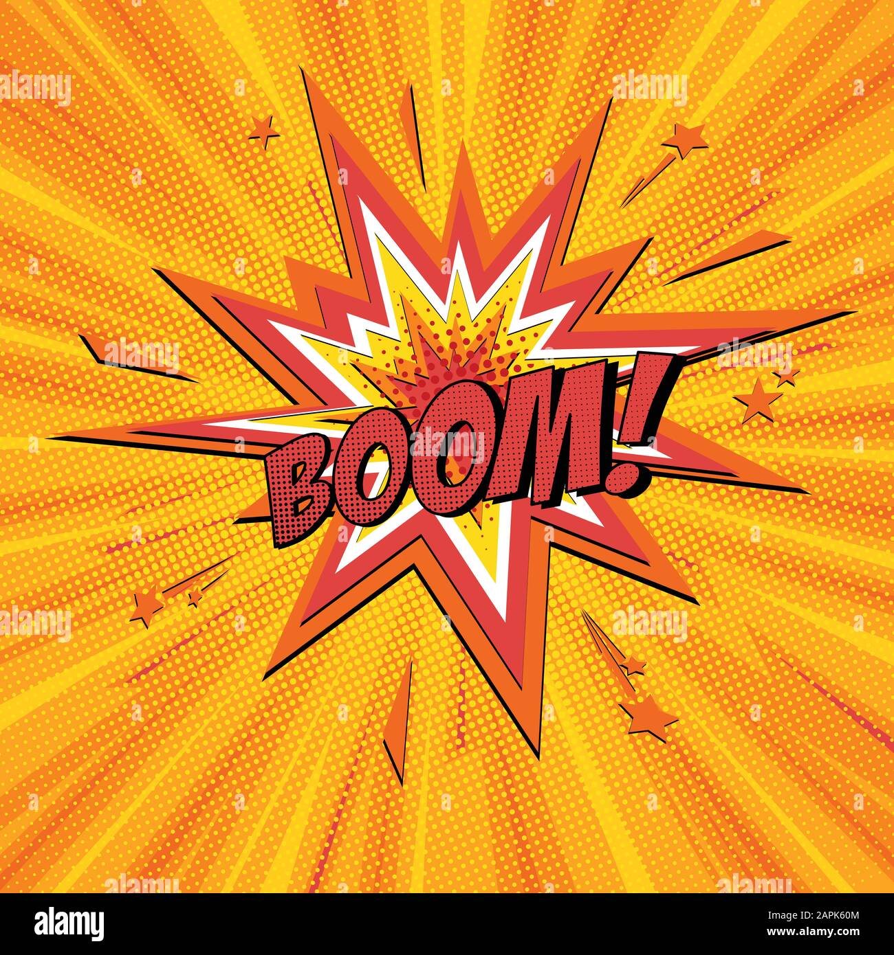 Boom comic text speech bubble. Sound effect bang cloud icon of color ...