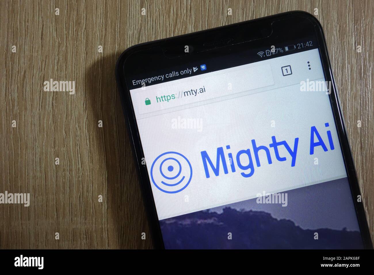 Mighty Ai website displayed on a modern smartphone Stock Photo - Alamy
