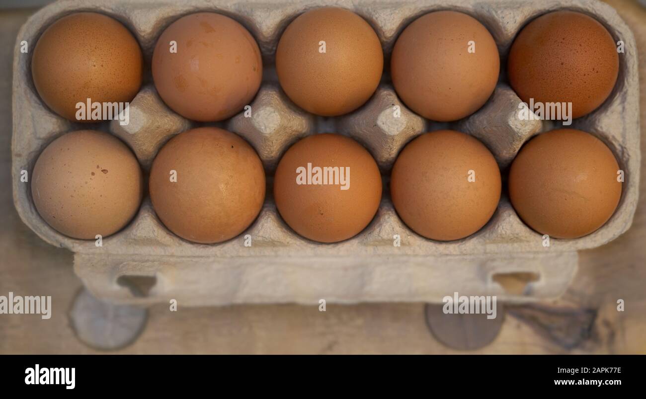 a few eggs in a box Stock Photo - Alamy
