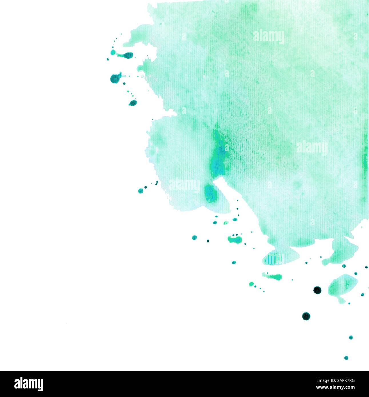 Abstract watercolor background on textured paper isolated on white ...