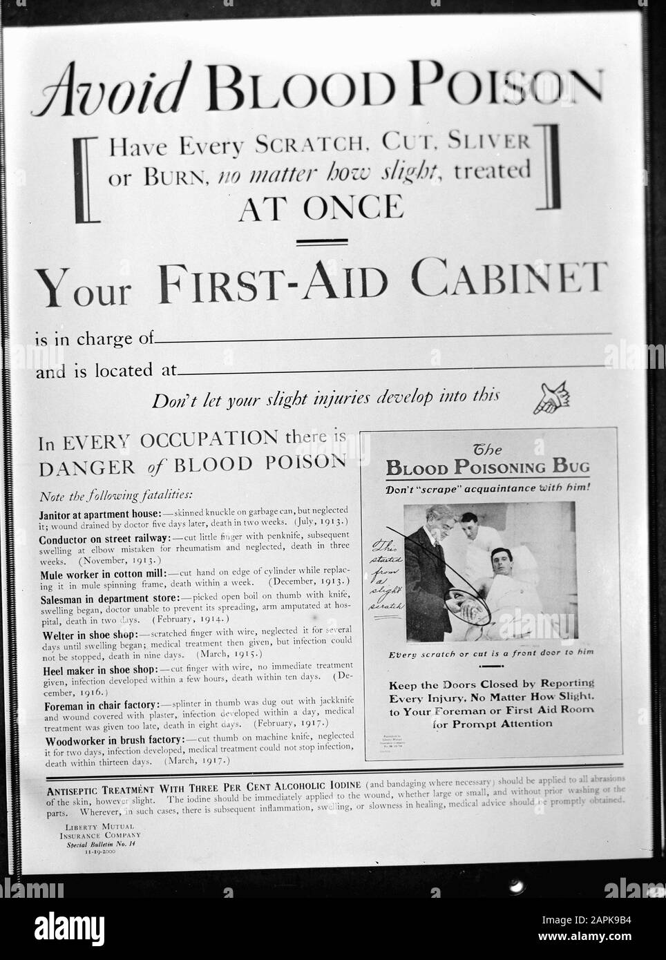 9x12 Warning against the dangers of blood poisoning Date: undated ...
